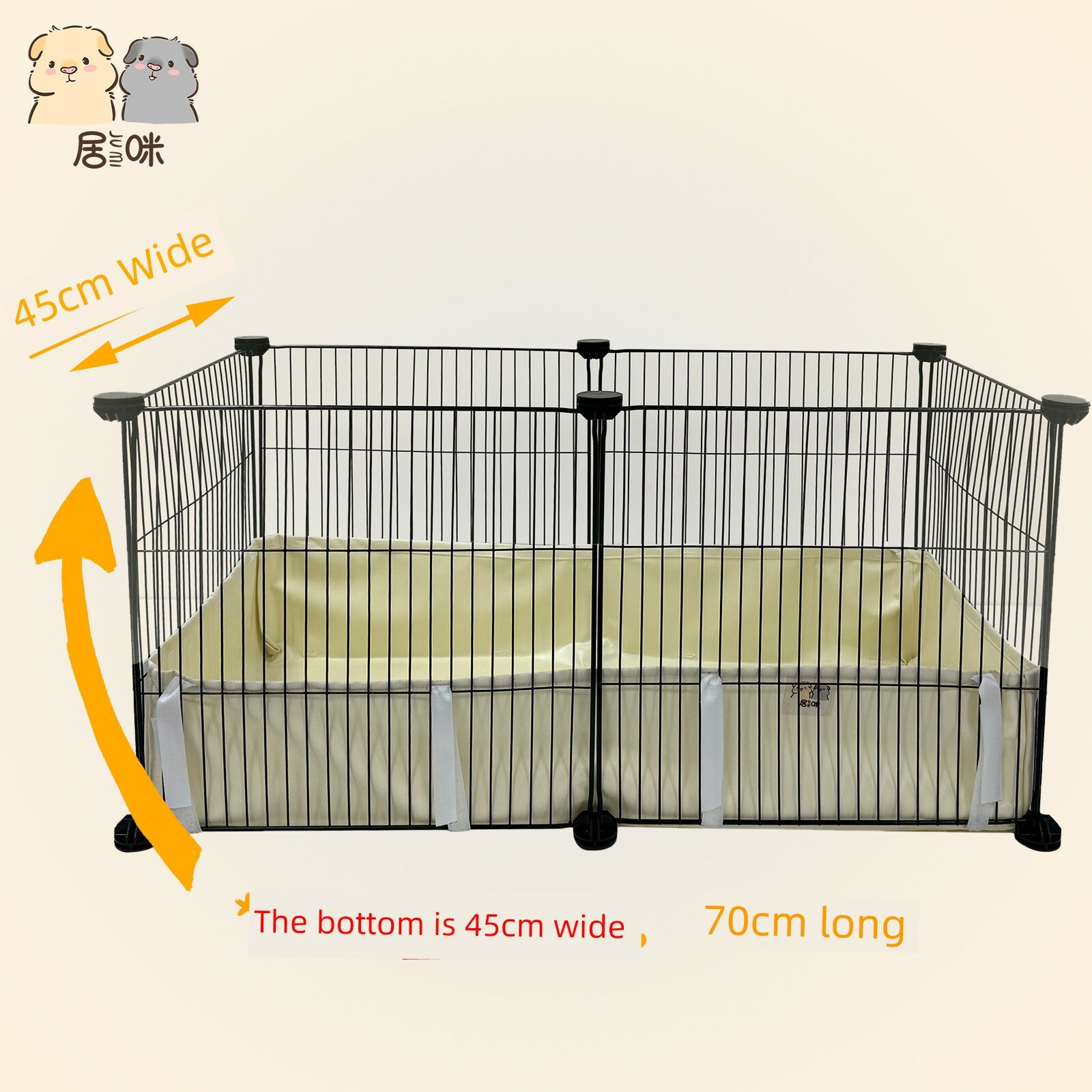Водонепроницаемая подстилка для морских свинок и кроликов 45x70 см мягкий впитывающий коврик для маленьких клеток