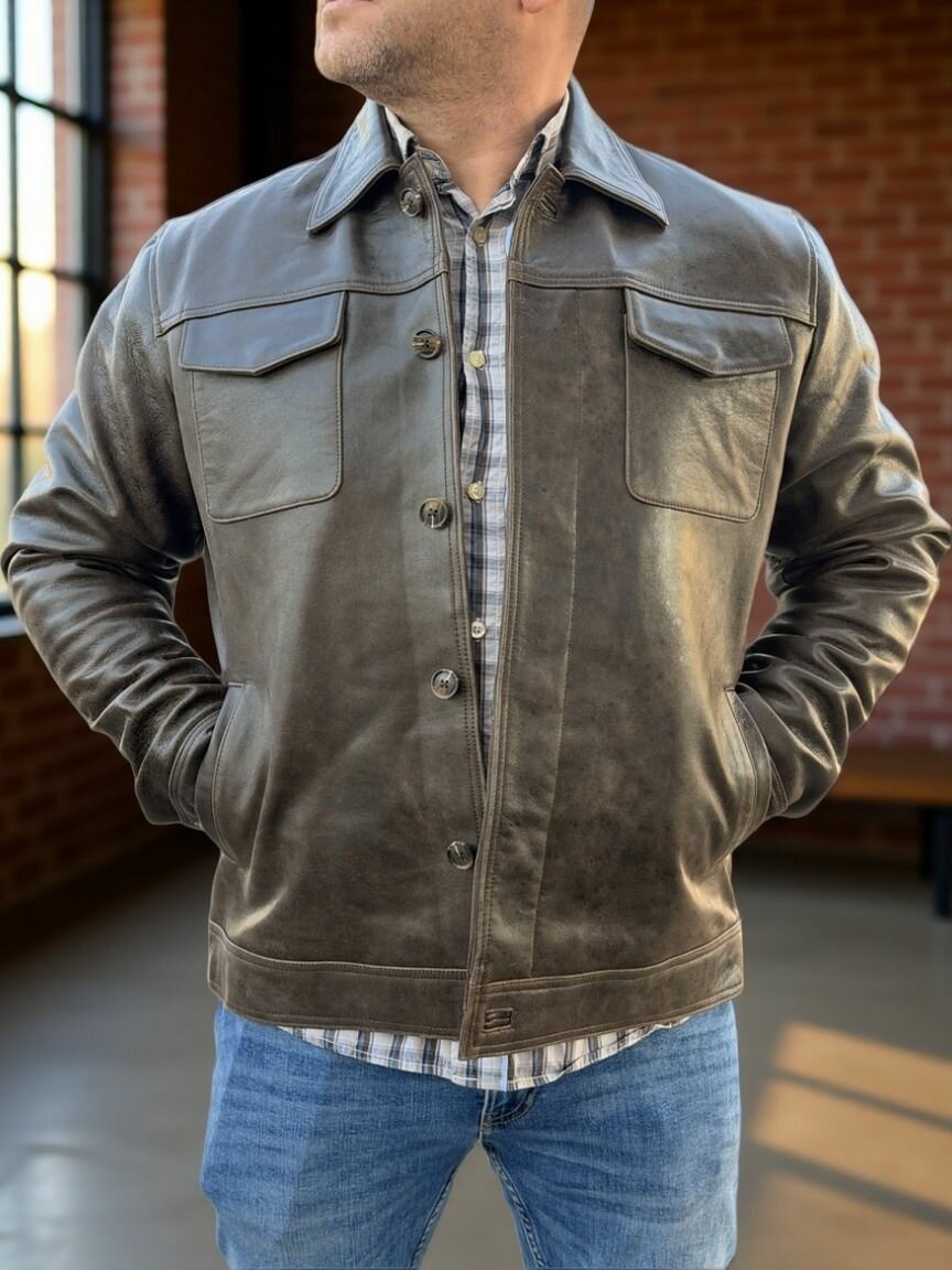 Куртка кожаная  Весна-лето 2026