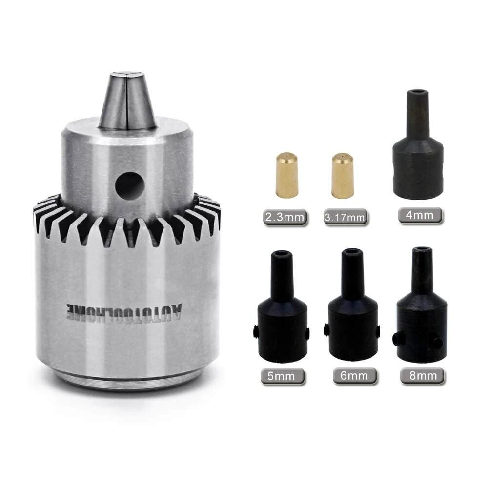 Сверлильные патроны AUTOTOOLHOME 0,3-4 мм JT0 4mm shaft adapter