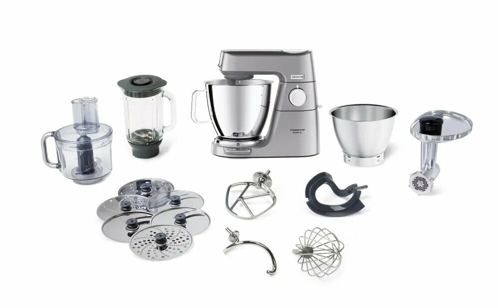 Кухонный комбайн Kenwood KVL85.594SI со встроенным весом в две миски до 4 кг теста