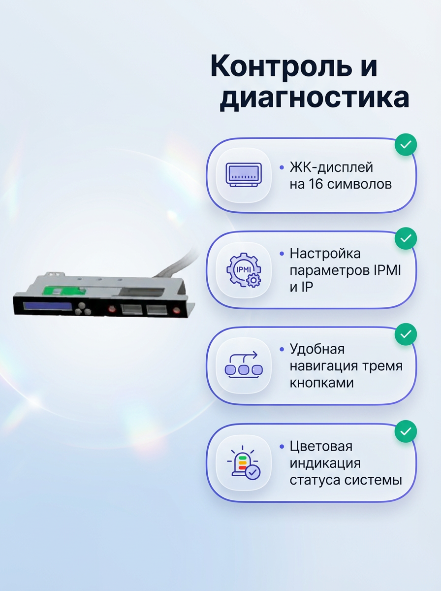 INTEL Local Control Panel A1U2ULCP, Single — фото 1