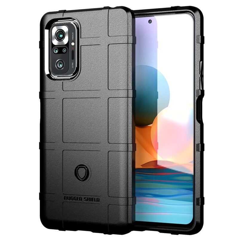 Противоударный чехол для Xiaomi Redmi Note 10 9 8 11 12 Pro Plus 5G Redmi Note 8 Pro, Черный, черный