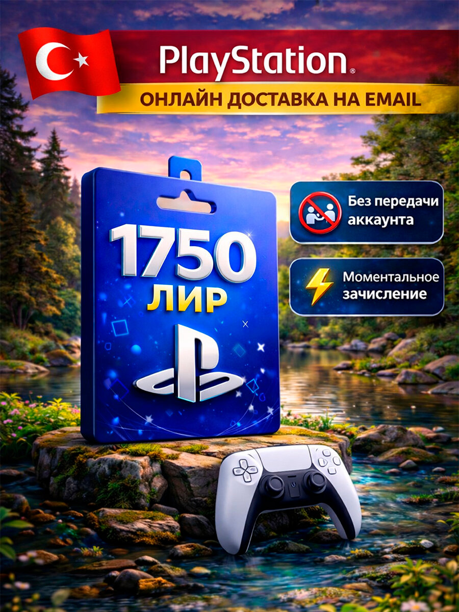 Карта пополнения Playstation Турция 1750 Лир / Playstation Store 1750 TL TRY