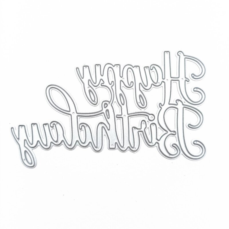 Happy Birthday Metal Cutting Dies Stencil DIY Scrapbooking Album Paper Card Mold