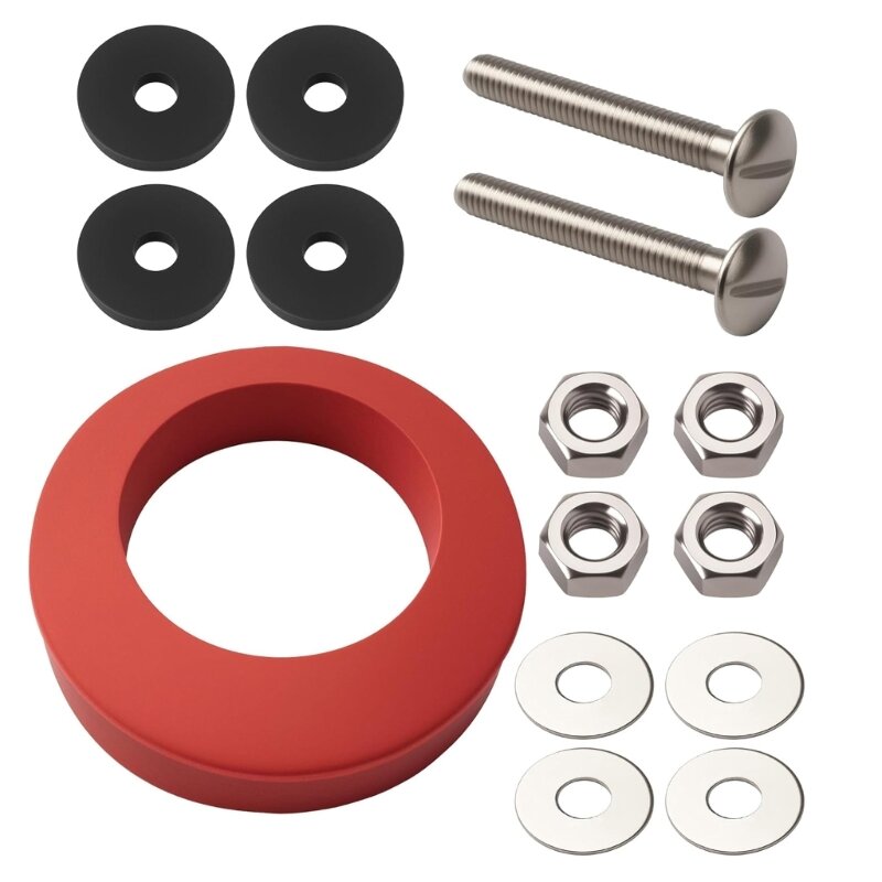 Комплекты прокладок для крепления Унитазов к Чаше С Резиновой Шайбой И Фурнитурой Из нержавеющей Стали Для надежного Герметичного Соединения