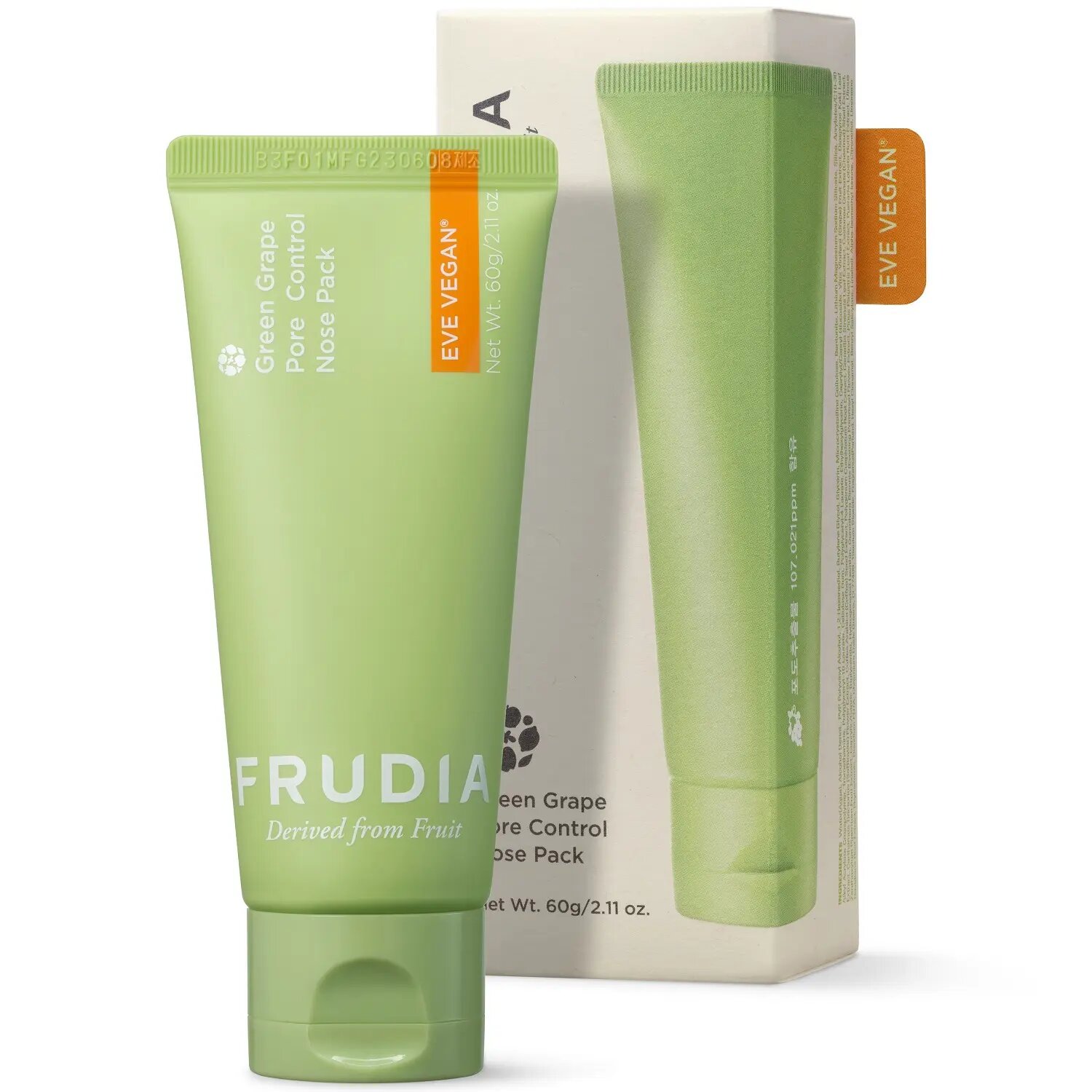 Frudia FRUDIA Green Grape Pore Control Nose Pack (Маска-пленка от черных точек с зеленым виноградом), 60 г