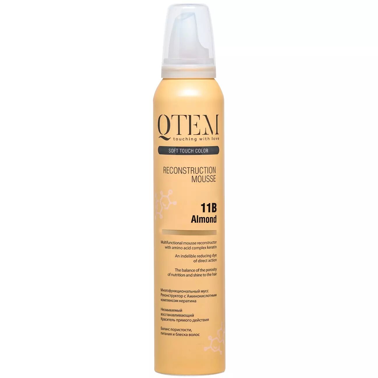Мусс для окрашивания волос QTEM SOFT TOUCH, гипоаллергенный, без аммиака, 200 мл