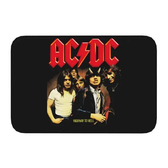 Коврик для входной двери в стиле рок AC/DC, коврик для кухни и ванной комнаты в стиле хэви-метал, садовый коврик.