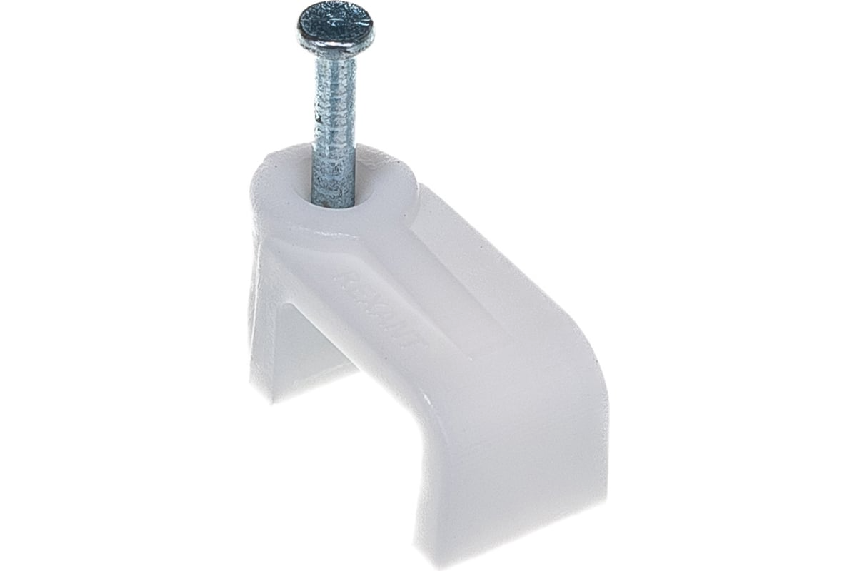 Крепеж кабеля плоский Rexant 12 х 6 мм, белый (упак. 50 шт) {07-4212}