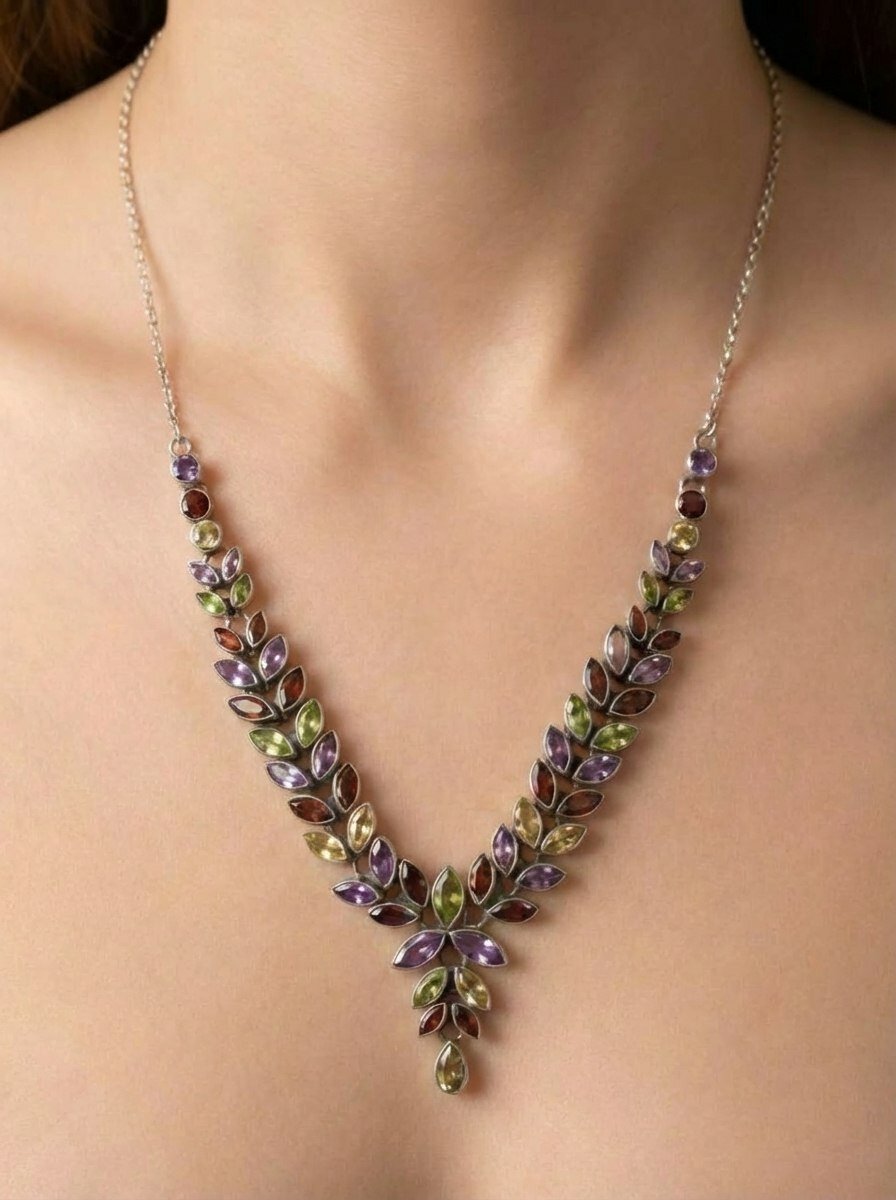 Колье, серебро, 925 проба