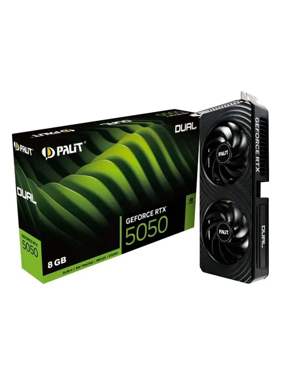 Видеокарта GeForce RTX 5050 Dual 8 ГБ (NE65050019P1-GB2070D)