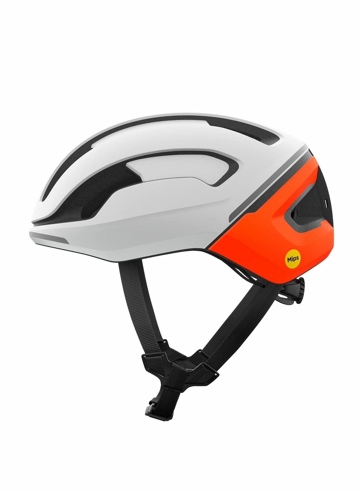 DECATHLON шлем защитный POC Omne Beacon MIPS, гидро белый/флуо оранжевый матовый, размер S (50-56 см)
