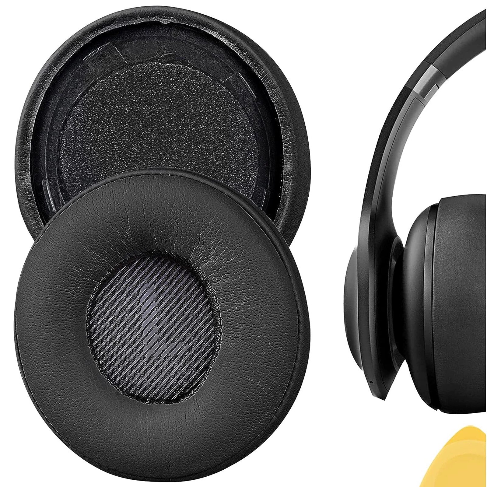 Заменяемые амбушюры для наушников JBL Everest Elite 300 из белковой кожи черный цвет для комфортного прослушивания