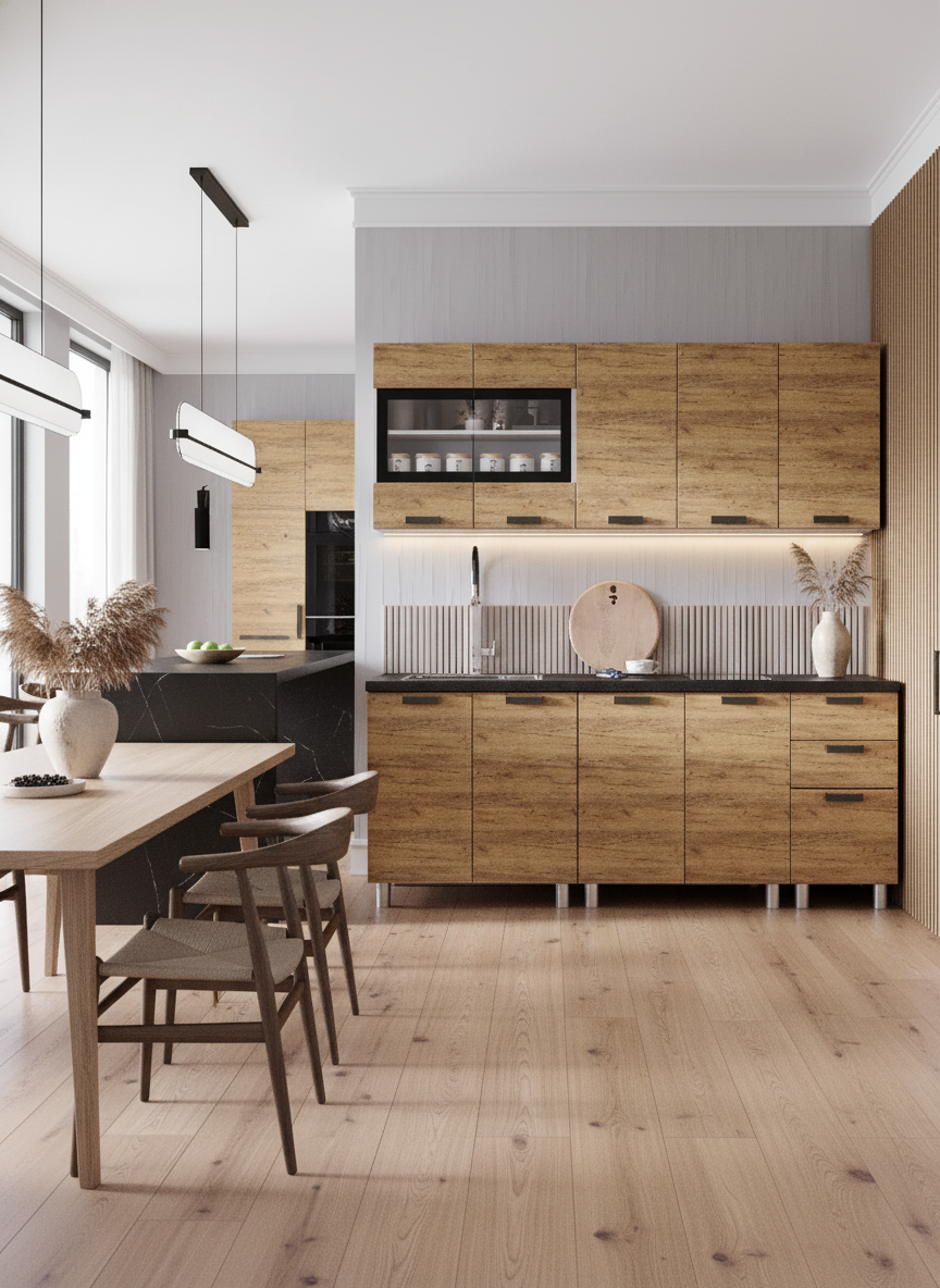 Кухонный гарнитур комплект со столешницей 2 м "Крафт" , 85х200х48 см