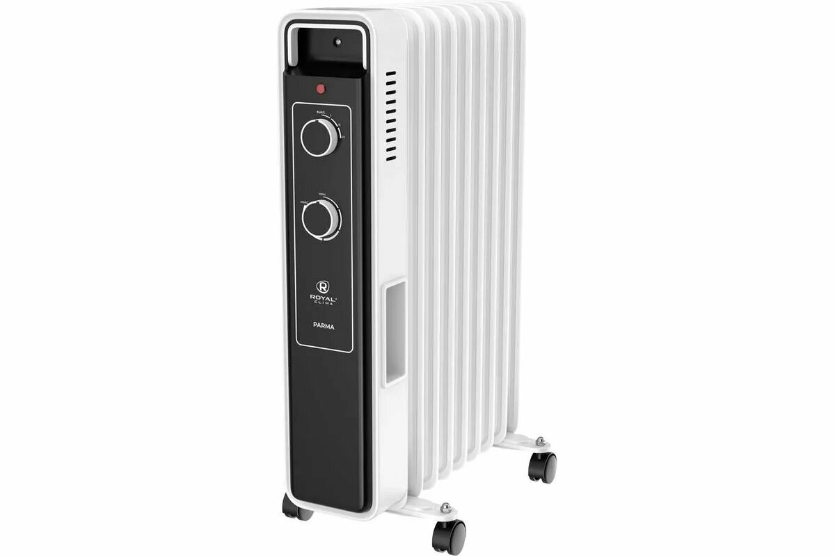 Масляный радиатор Royal Clima PARMA ROR-PR9-2000M, белый, 9 секций, площадь помещения 20 м²