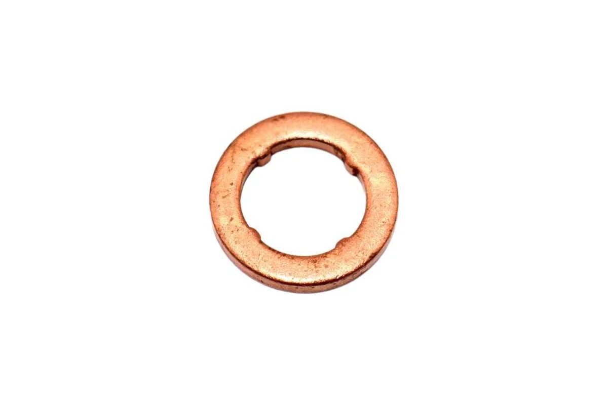 Медная шайба HIMPT 9x14.65x2 мм для пламягасящей форсунки впрыска ЯМЗ Камаз BOSCH, уплотнительная, метизы ГОСТ 1173, упаковка 10 шт
