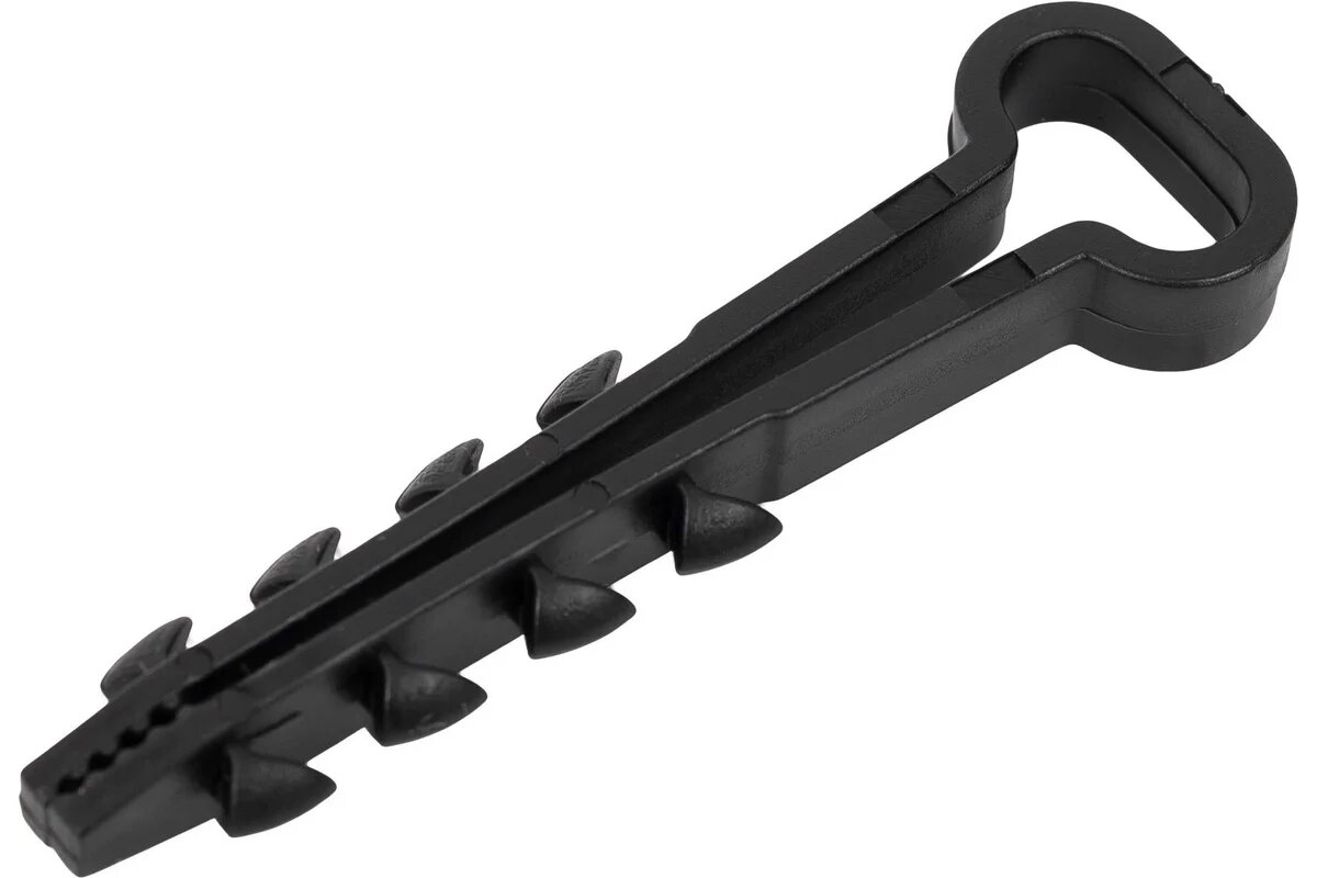 Дюбель‑хомут Gigant 12‑6 мм из полиамида 6.6 для крепления плоского кабеля, 100 шт, черный