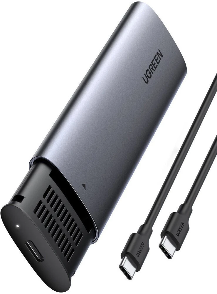 Внешний корпус UGREEN для жесткого диска CM400 (10902) USB-C Female to M.2 M-Key 10G Enclosure с кабелем USB C3.1 GEN2
