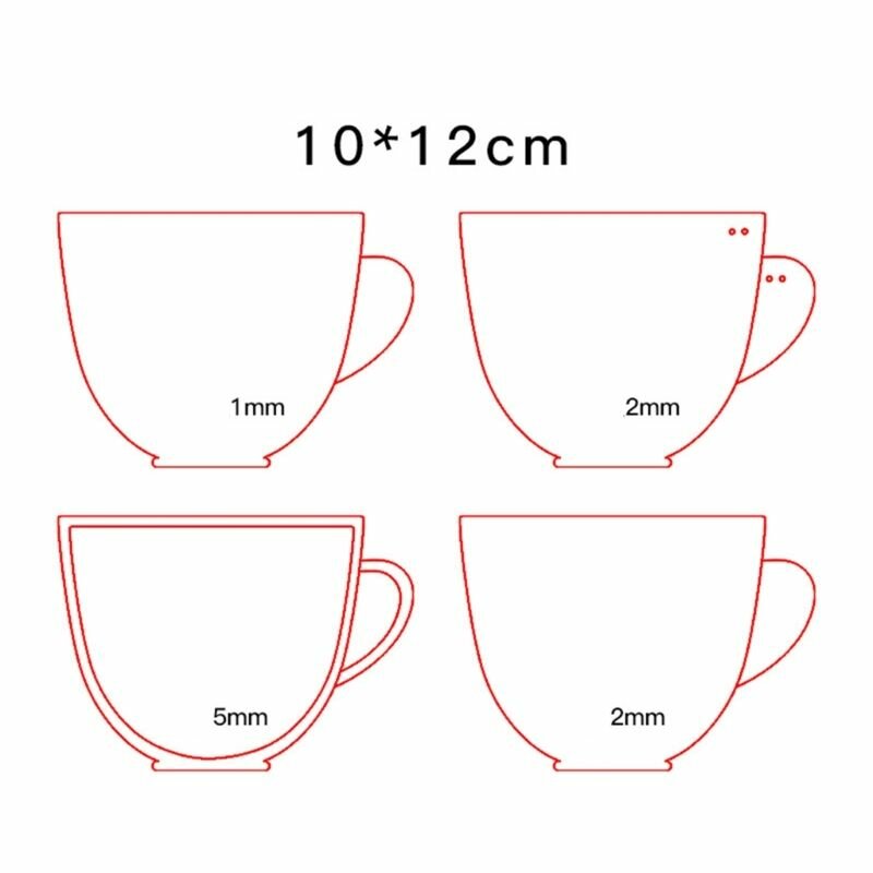 (1 комплект) Акриловая пластина из льняной ракушки-5 . Кофейная чашка 10X12 см