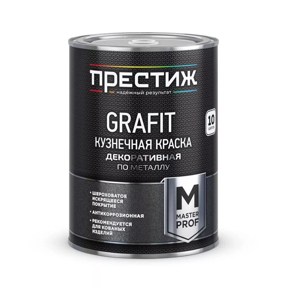 Краска Престиж Grafit, кузнечная, декоративная, зеленая, 0.9 кг 01-013-006-009