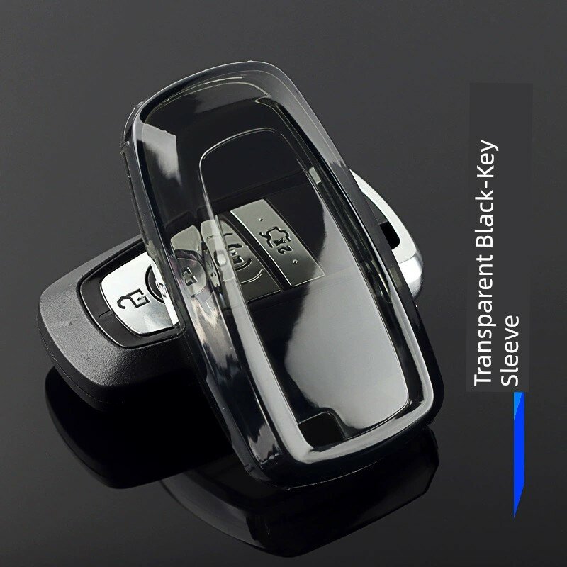 Прозрачный чехол для ключа Ford, подходит для Mondeo, Explorer, Mustang, Raptor, Focus, Edge Прозрачная черная крышка