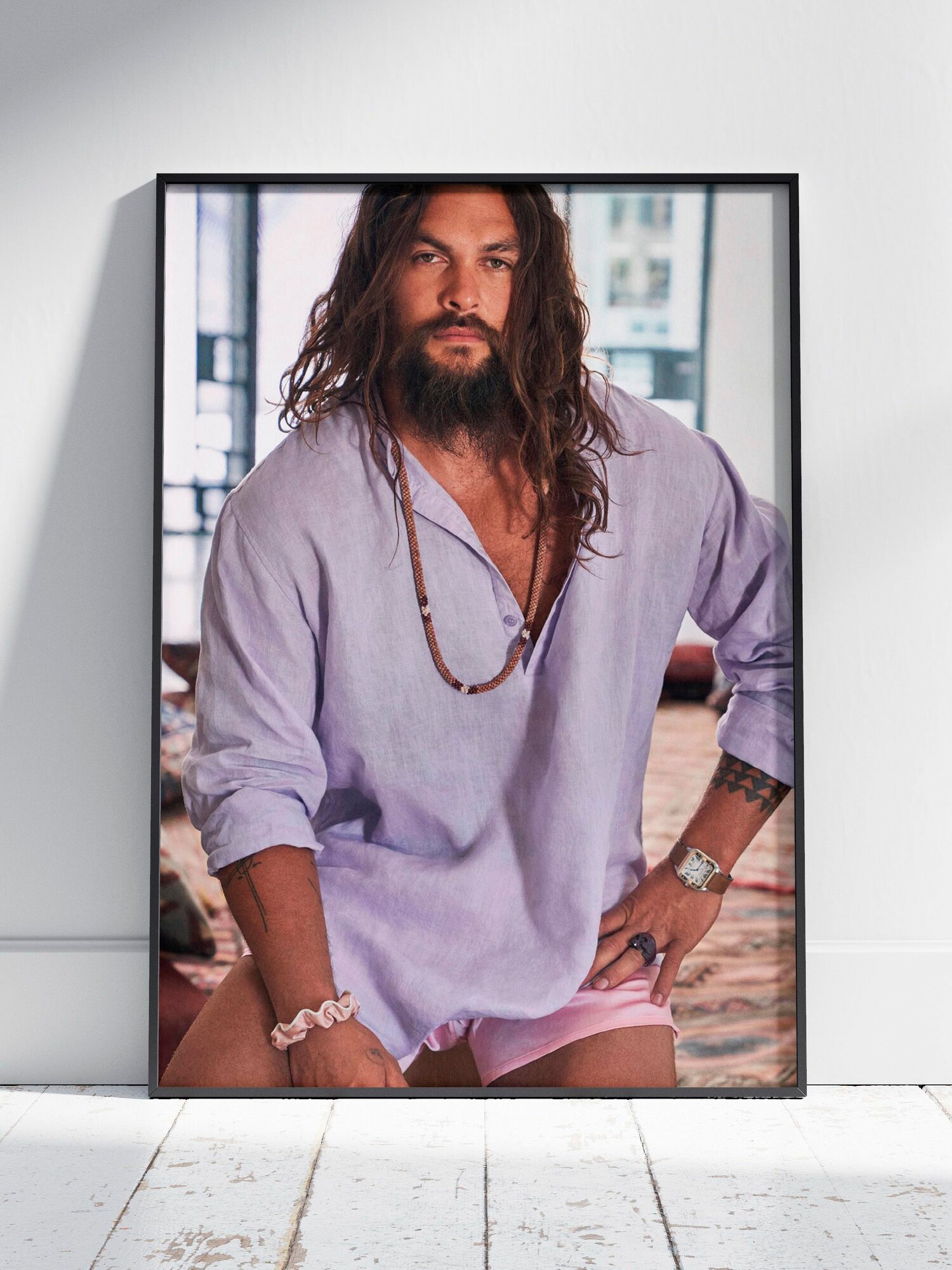 Плакат на стену для интерьера Джейсон Момоа (Jason Momoa 29) - Постер по актеру фильма, кино, сериала формата A4 (21x30 см)