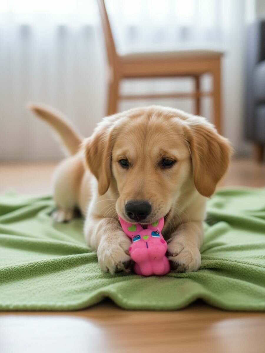 Латексная игрушка с пищалкой для собак Japan Premium Pet кролик для чистки зубов