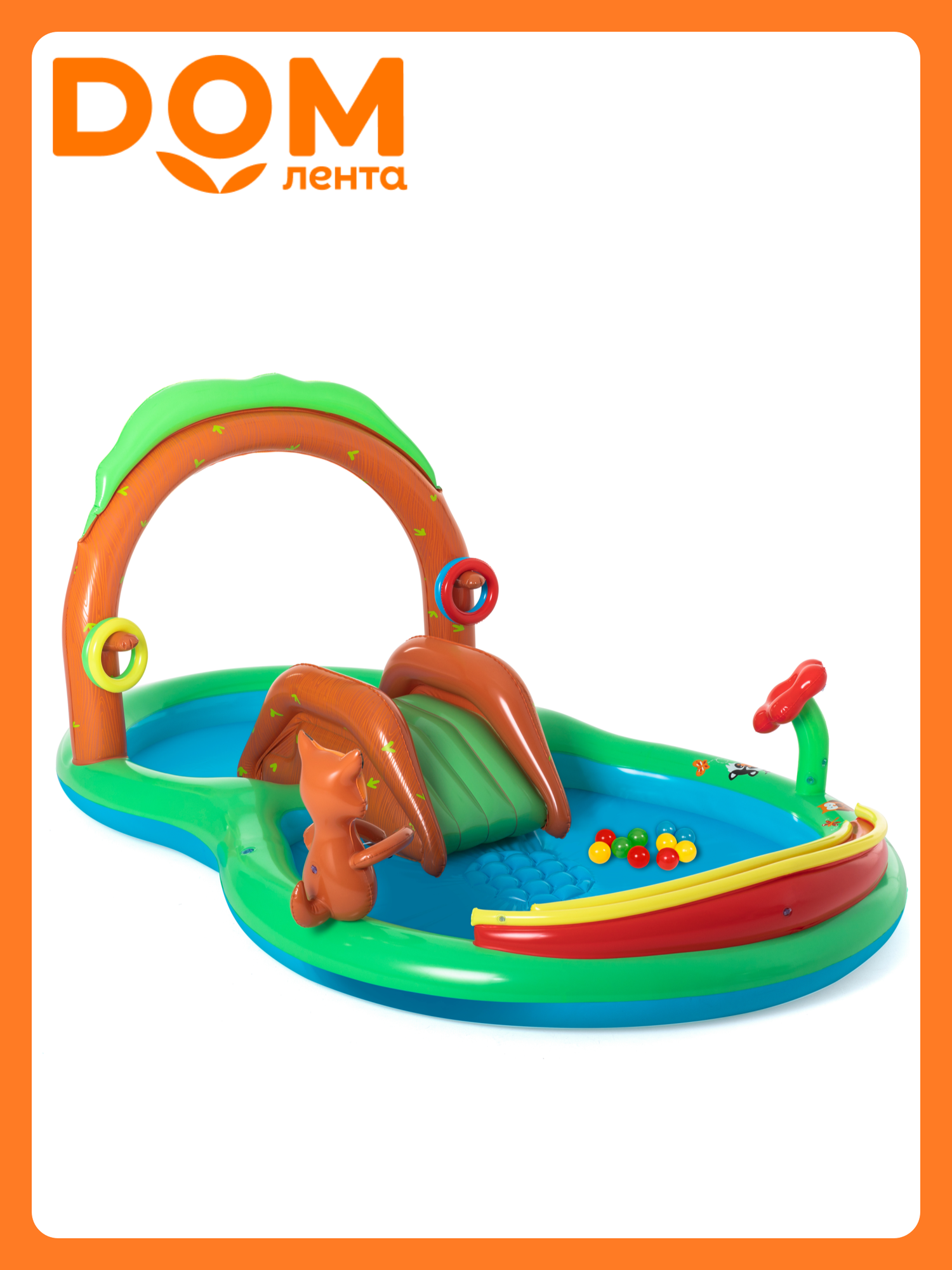 Игровой центр Bestway "Friendly Woods", 295 см x 199 см, голубой, оранжевый