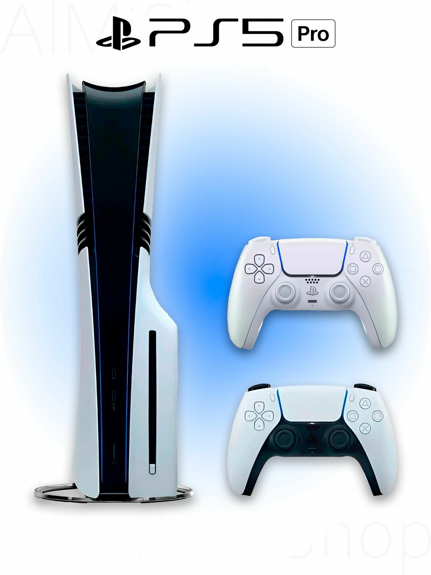 Игровая приставка Sony PlayStation 5 PRO + дисковод + 2 геймпад (жемчужный, Chroma Pearl)