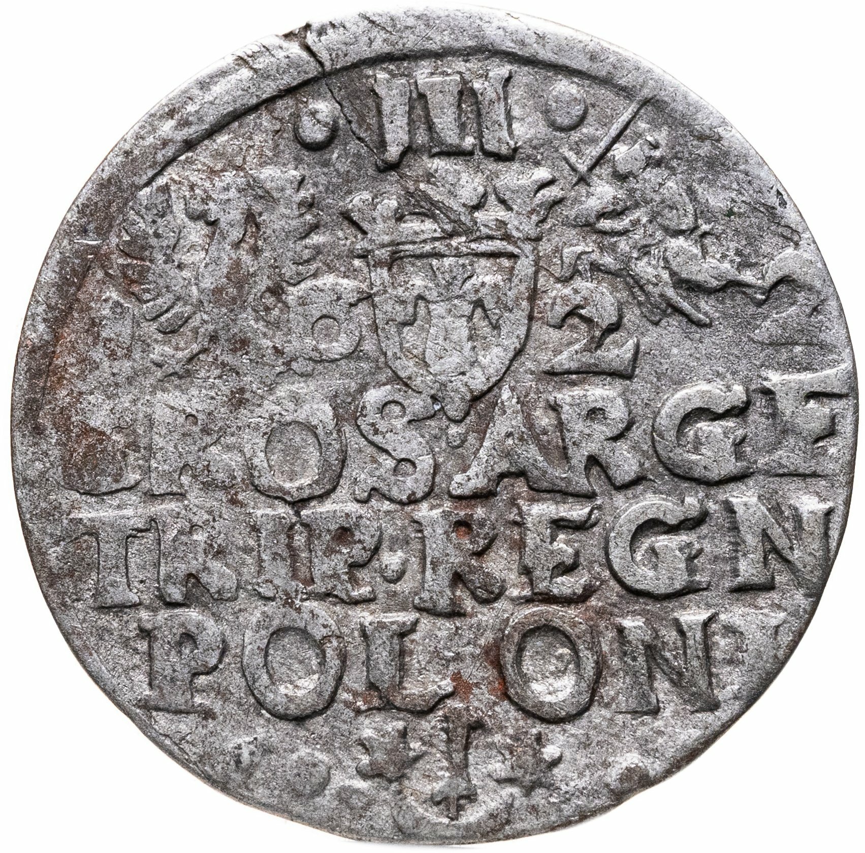 Речь Посполитая трояк 3 гроша 1622 Сигизмунд III, Серебро, в сохранности VF