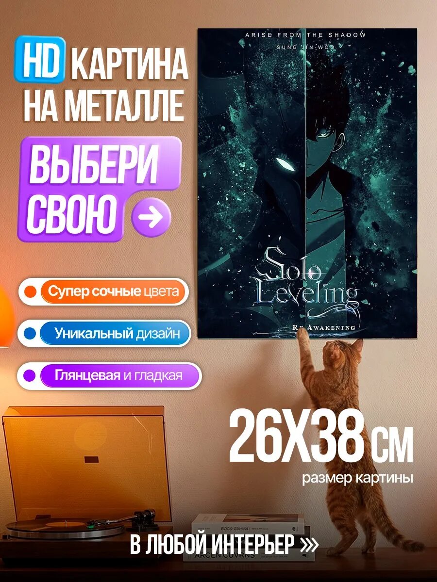 Картина на HD металле Solo Leveling Арт