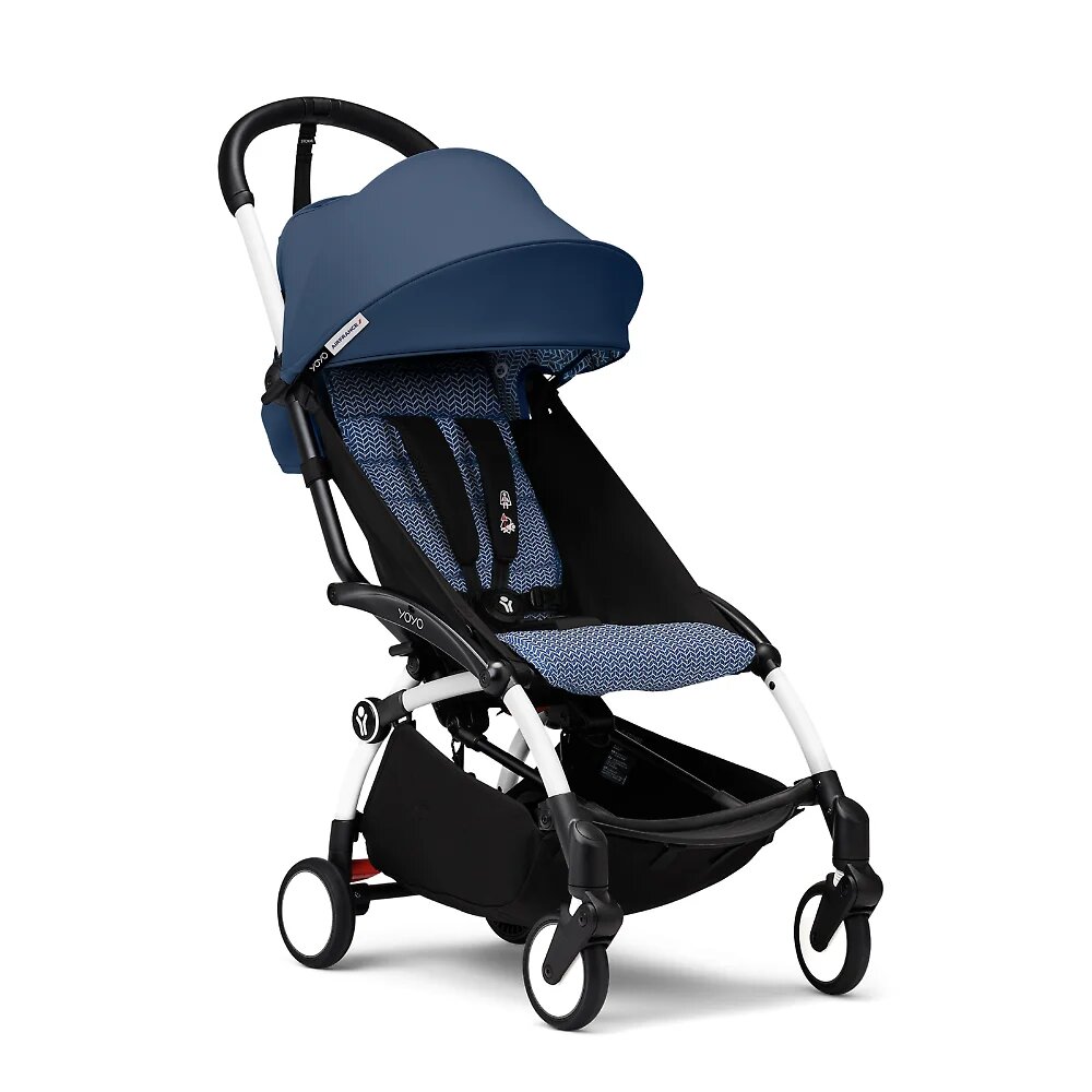 Прогулочная коляска Stokke YOYO 3 White 6+, цвет Air France LE (Синий), артикул производителя 646001 / 646407