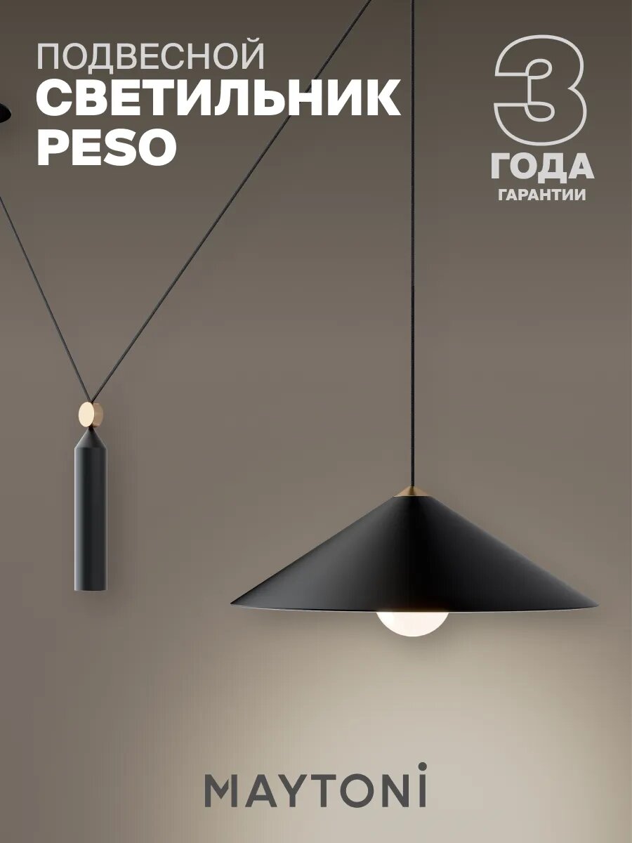 Подвесной светильник Maytoni P080PL-01B Песо, Цоколь E27, Мощность 60W
