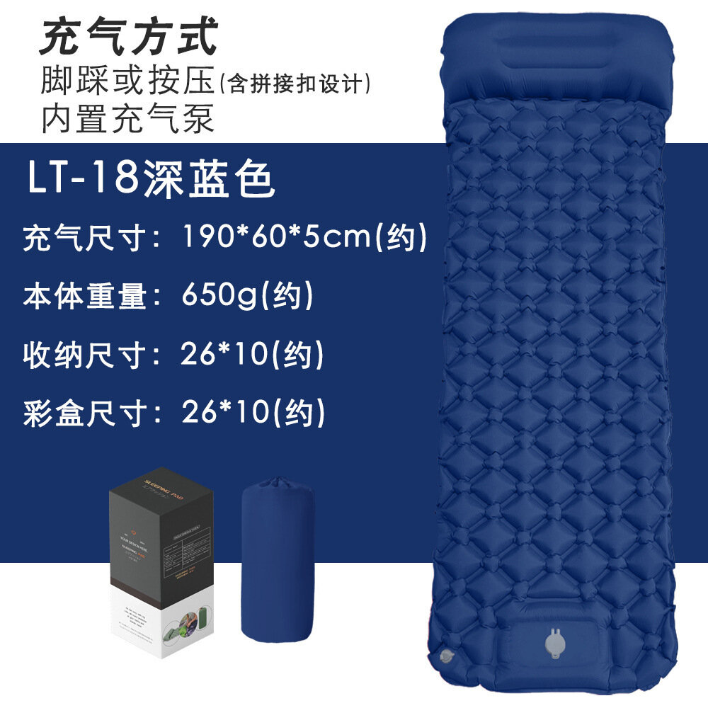 Надувной матрас для кемпинга на открытом воздухе, военная раскладушка, надувной спальный коврик, с ножным приводом, новая модель, односпальный и двуспальный, надувной матрас из ТПУ с ромбовидной структурой.
