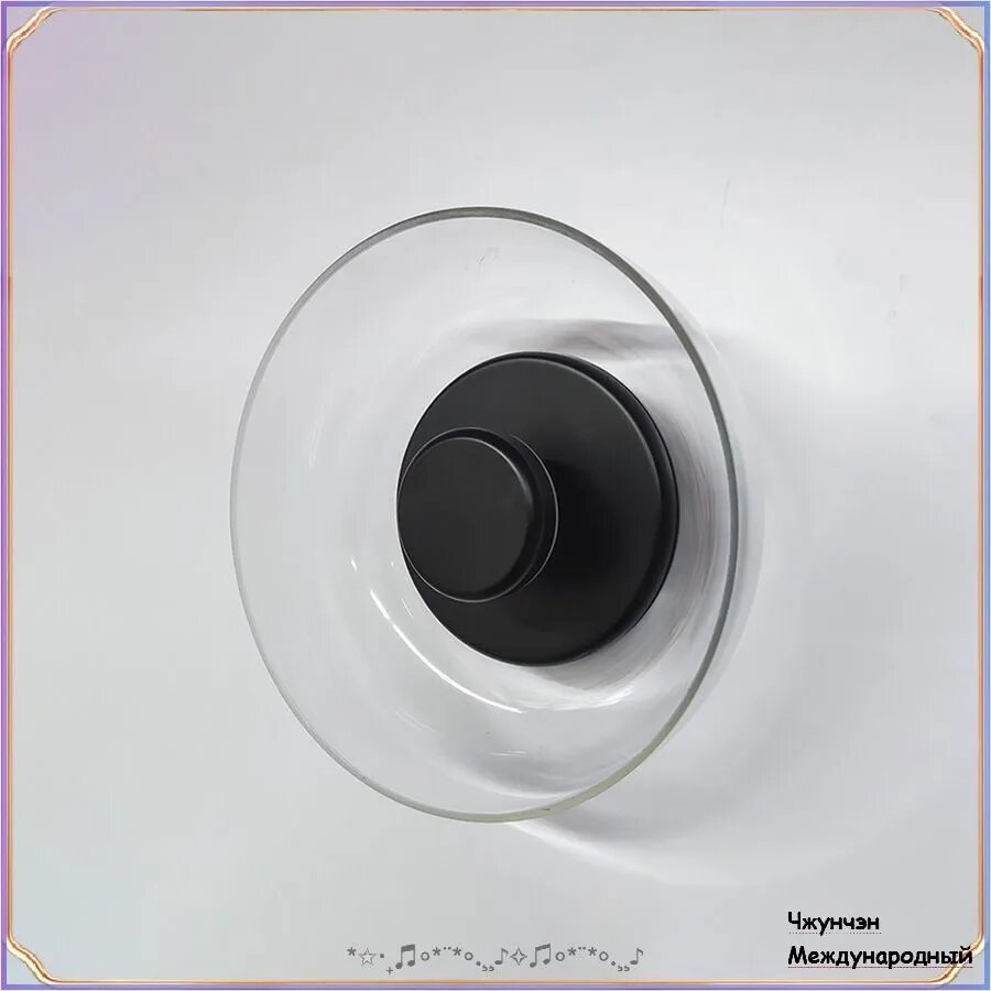 Настенный светильник LED 5W Прозрачный стеклянный плафон Черный металлический корпус Круглый, для гостиной, Китай