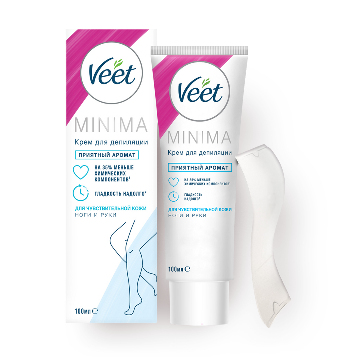 Крем для депиляции Veet Minima, для чувствительной кожи, с экстрактом алоэ вера, 100 мл