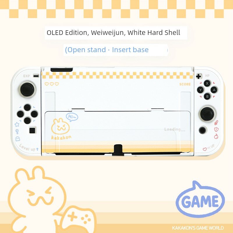 Кейс-чехол Kakakun для Nintendo Switch OLED, белый жесткий, узкий и прочный