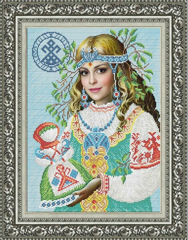 Схема для вышивки бисером " Берегиня-рожаница" (по картине Светланы Беловодовой)