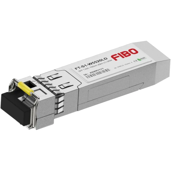 FIBO FT-S1-W5520LD Трансивер/ FIBO FT-S1-W5520LD SFP модуль WDM, 1.25G, 20 км, TX 1550 нм, RX 1310 нм, LC, DDM