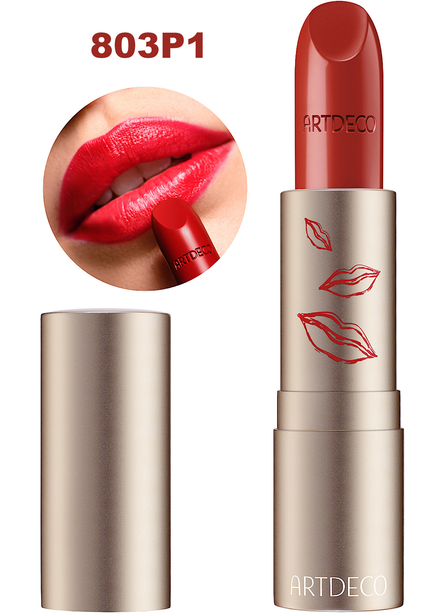 ARTDECO Помада для губ тон 803P1 Вишневая матовая Perfect Color Lipstick увлажняющая 4 г