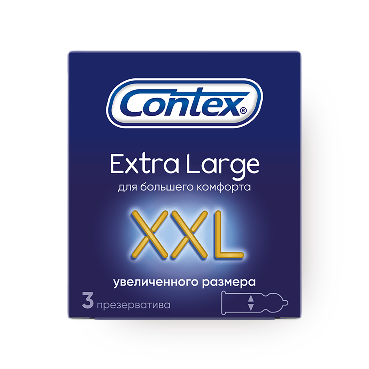 Презервативы Contex "Extra Large", силиконовая смазка, увеличенный размер, 3 шт
