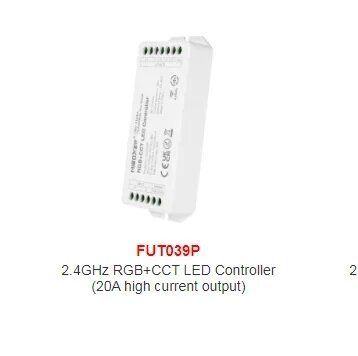 2.4GHz RGB+CCT LED контроллер FUT039P (20A)