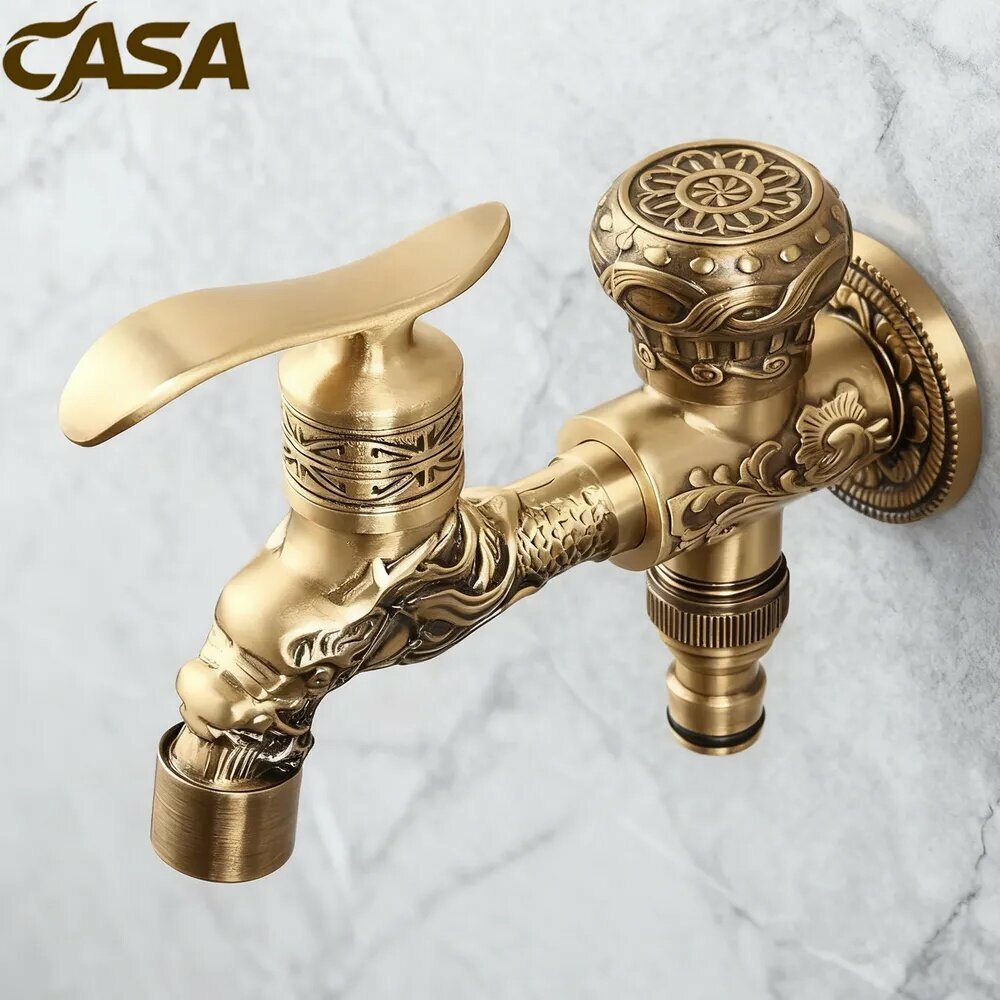 CASA Кран для бани Латунный, сада хамама, для дачи латунный