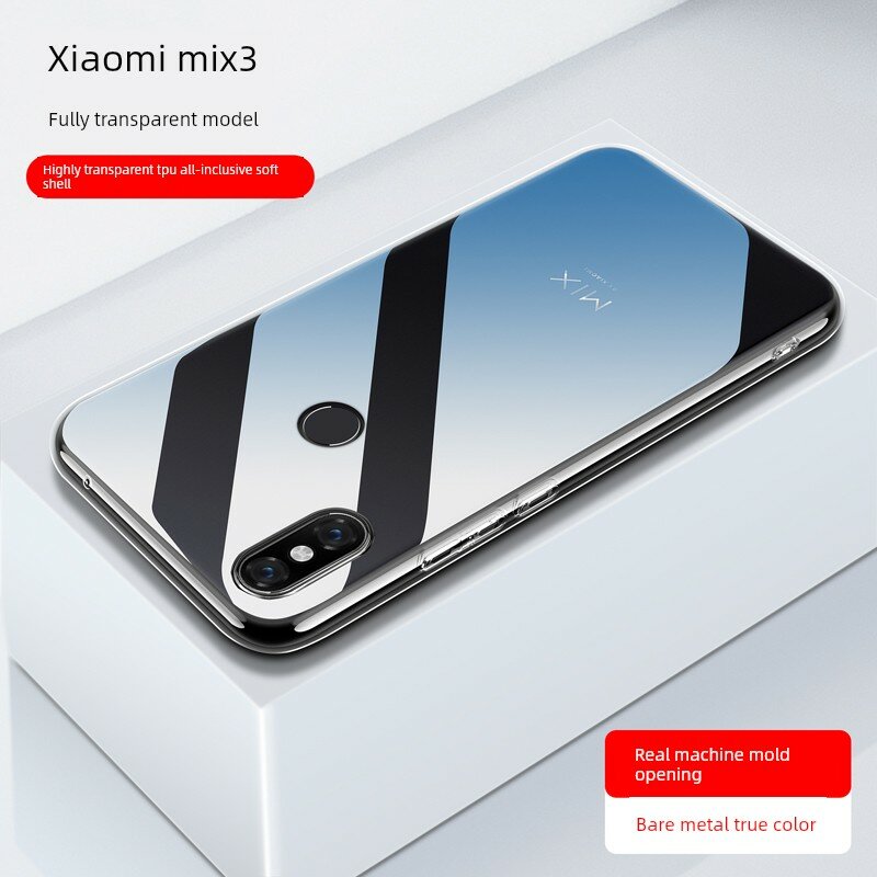 Прозрачный чехол TPU из мягкого силикона для Xiaomi Mi Mix 3, высокая прозрачность и тонкая защита, 1 шт