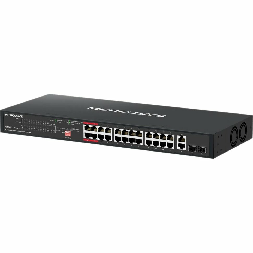 Коммутатор PoE Mercusys MS128GP неуправляемый, 2478781