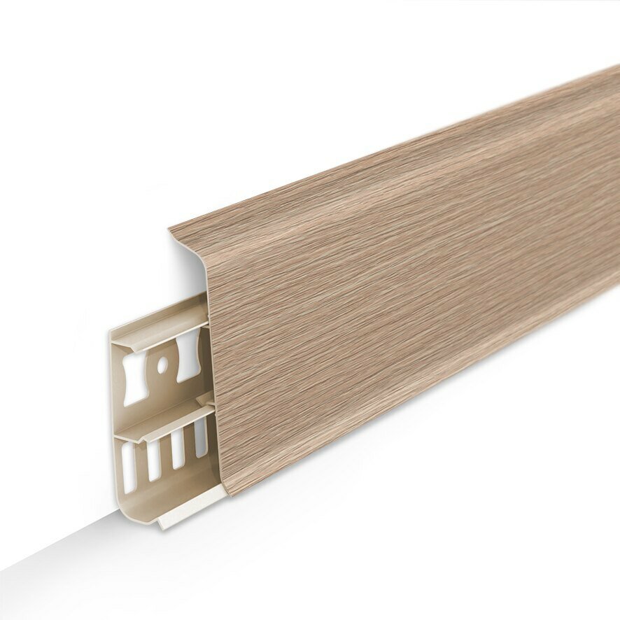 Пластиковый плинтус Идеал Деконика 85 мм Дуб северный 213, 1 шт.