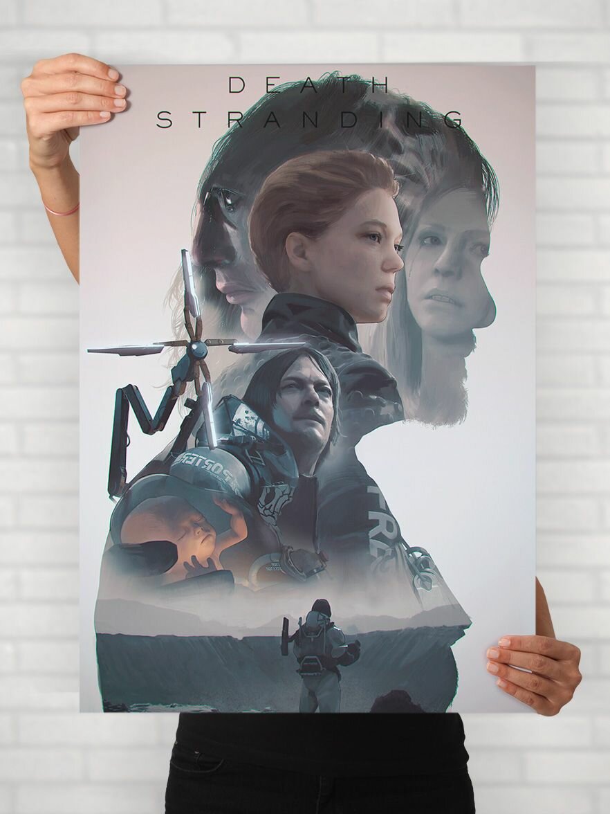 Плакат на стену для интерьера Дед Стрендинг (Death Stranding 10) - Постер по компьютерной игре формата A1 (61x84 см)