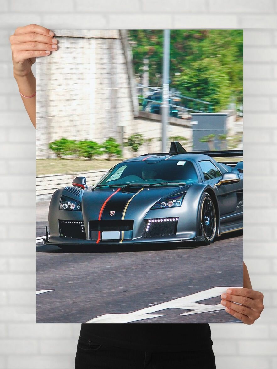 Плакат на стену для интерьера Легенды Авто (Гумперт Аполло - Gumpert Apollo 2) - Постер по машине формата A1 (61x84 см)