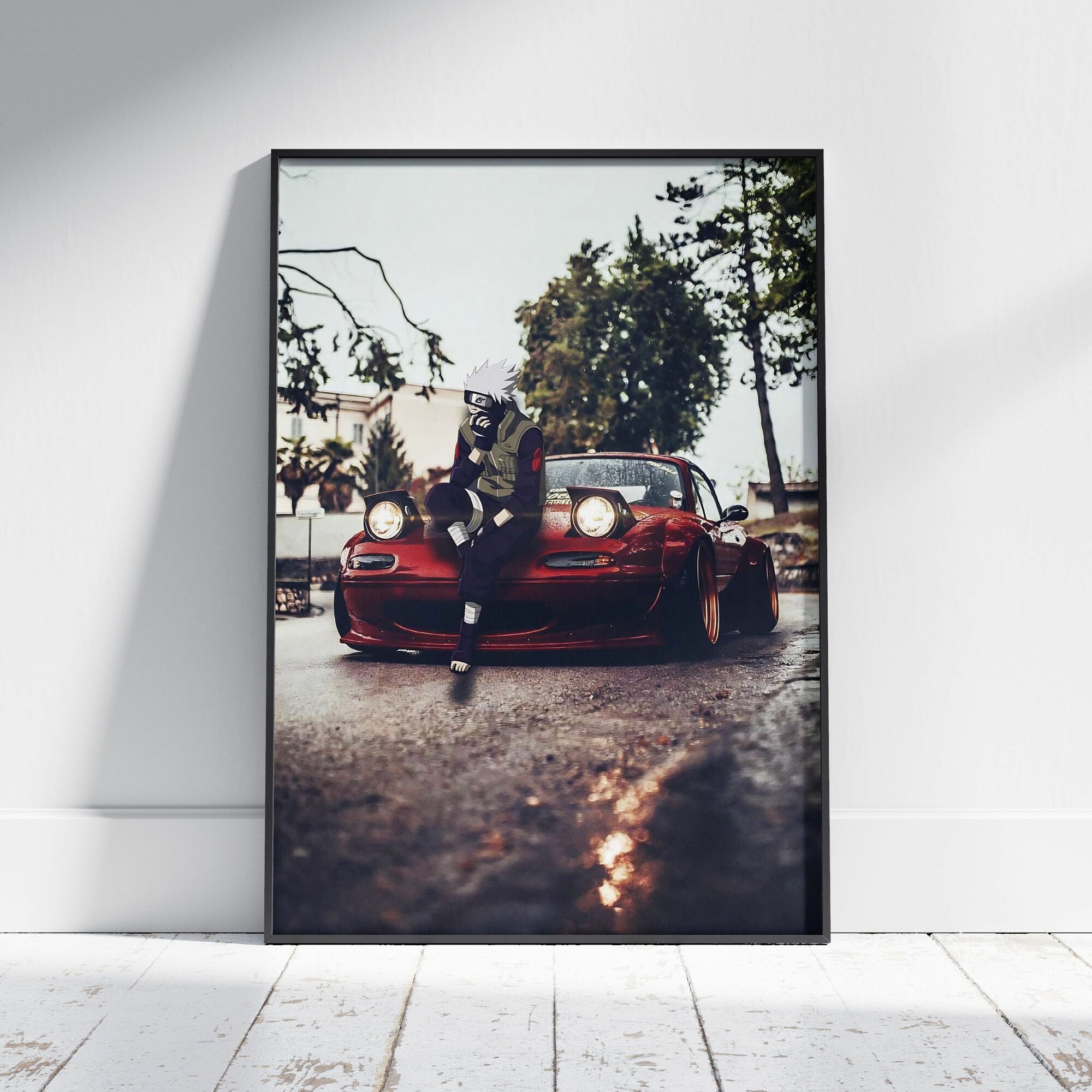 Плакат на стену для интерьера Спорткар (Mazda MX-5 Miata 5) - Постер по спортивным гоночным машинам автомобилям формата А4 (21x30 см)