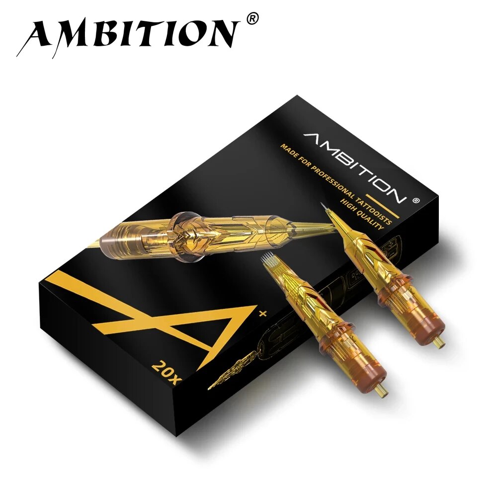 Иглы для тату Ambition Glory, 20 шт, 7RM/9RM/11RM/15RM, 0.35mm